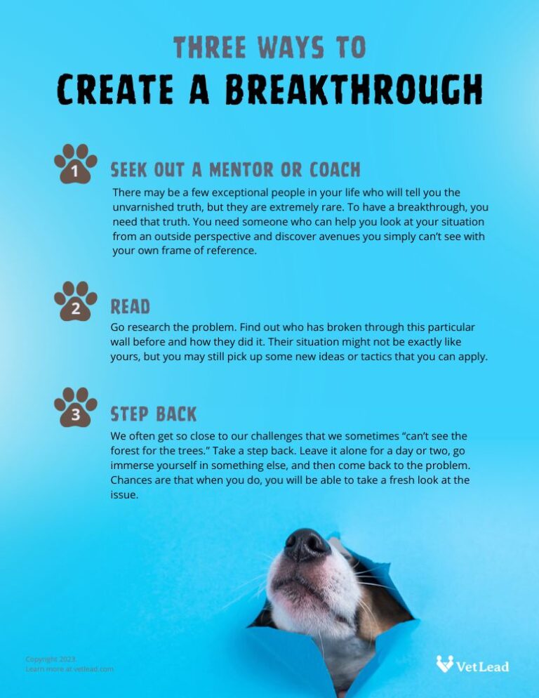 3 Ways to Create a Breakthrough - VetLead