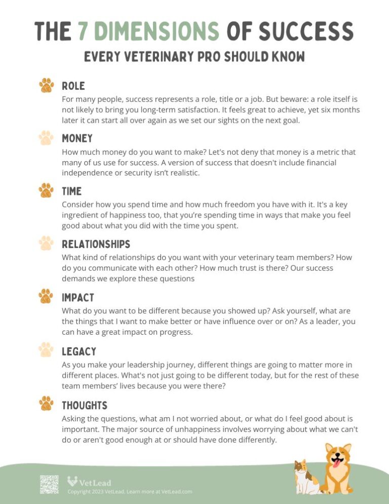 The 7 Dimensions of Success Every Veterinary Pro Should Know - VetLead