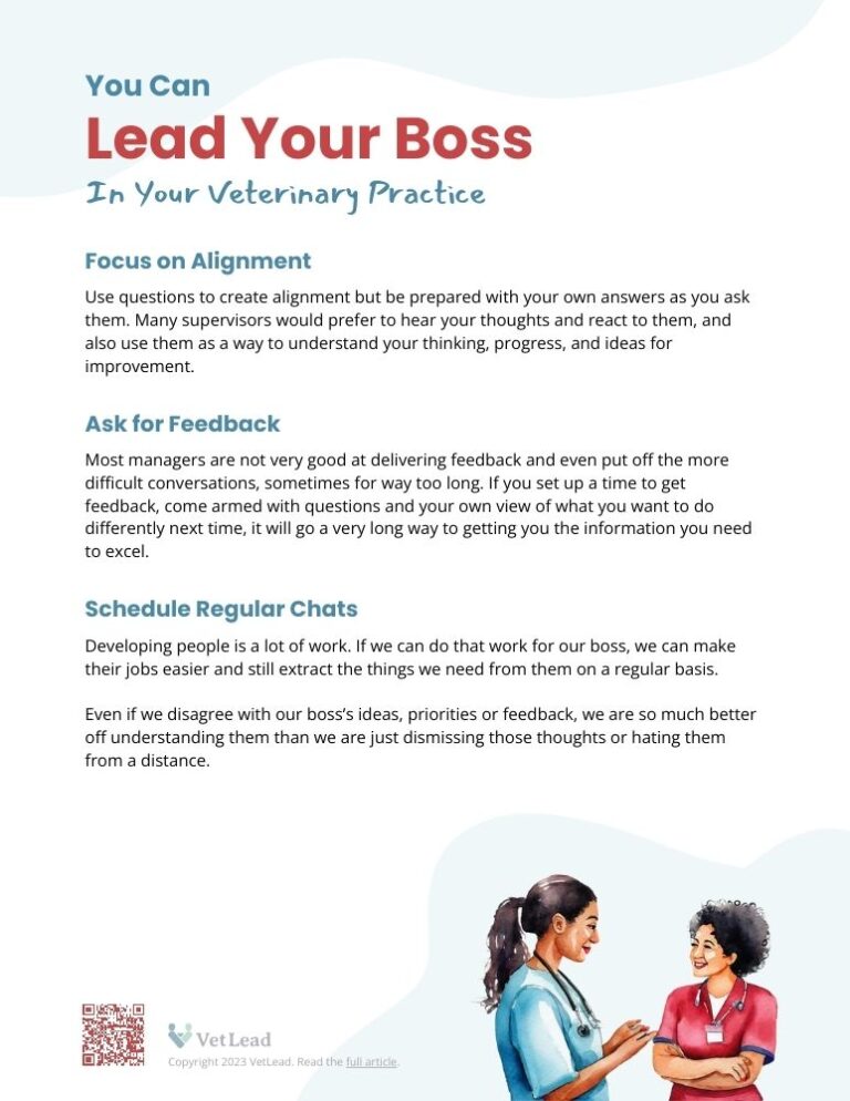 How to Lead Your Boss in a Veterinary Practice - VetLead