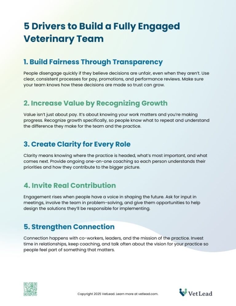 5 Steps Veterinary Leaders Can Take to Build a Fully Engaged Team - VetLead